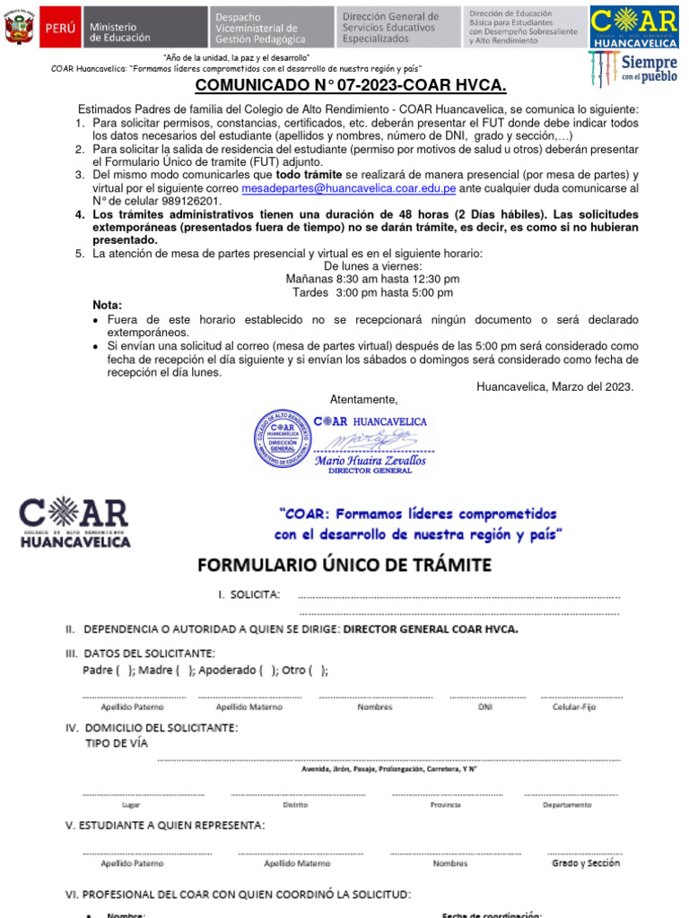 Comunicado #07-2023-Trámite en COAR - 21-3-23-Completo | PDF | Finanzas y dinero