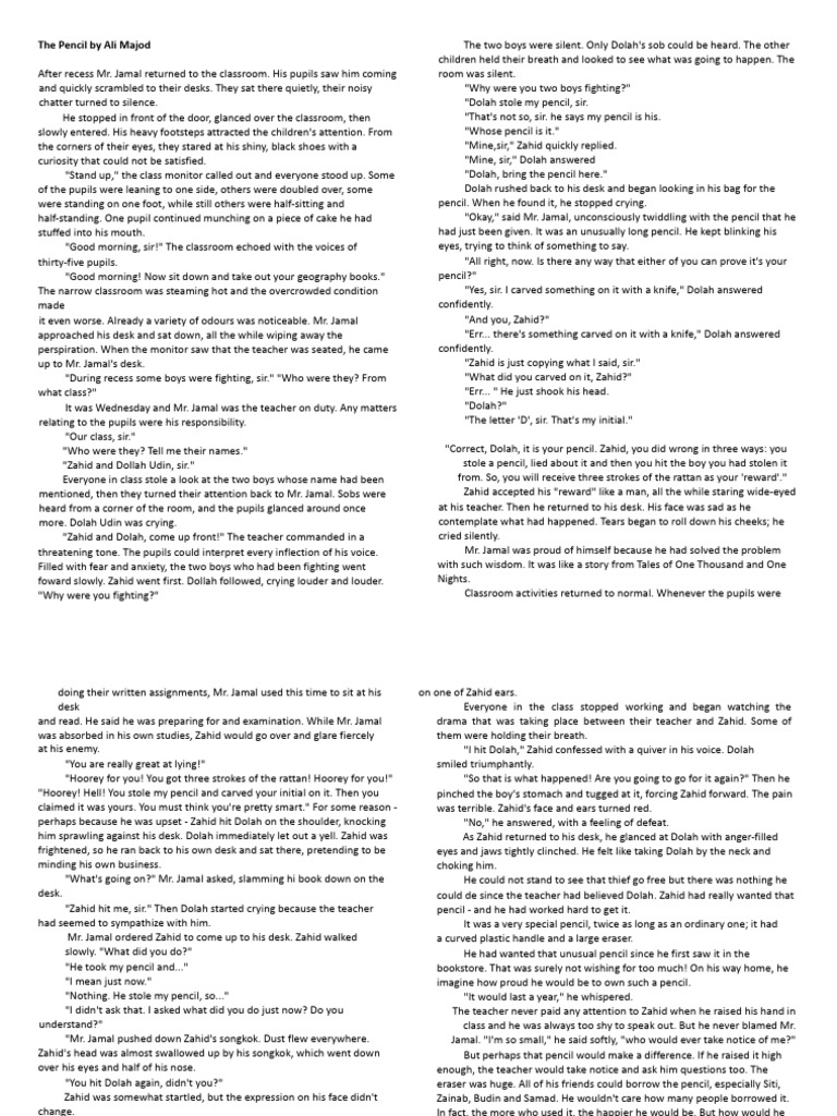 PRL 1 The Pencil | PDF