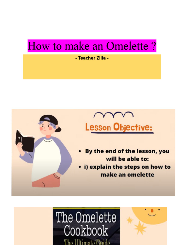 How To Make An Omelette | PDF | Cooking, Food & Wine | Language Arts ...