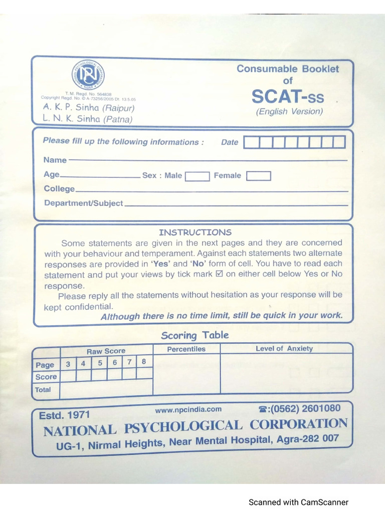 SCAT | PDF