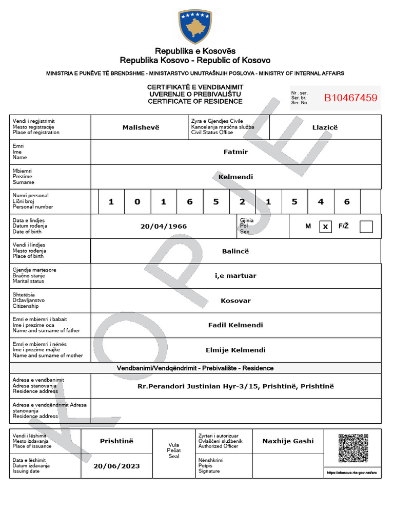 Republika e Kosovës Republika Kosovo - Republic of Kosovo | PDF