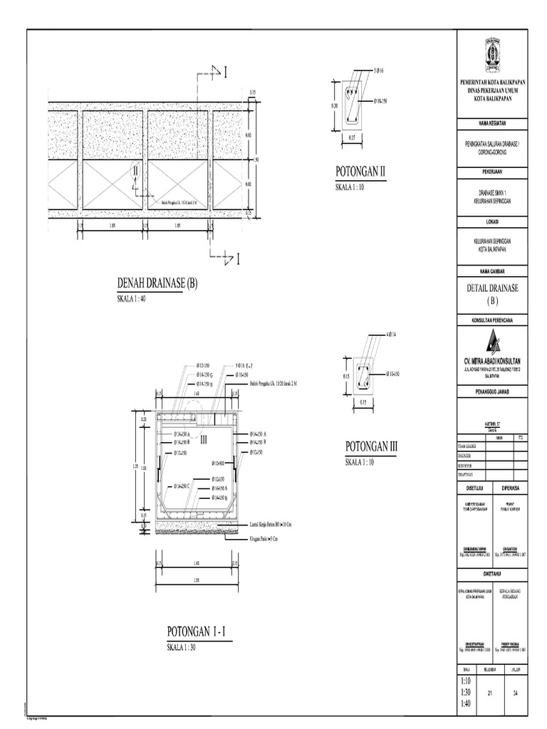 21 Detail Drainase B | PDF