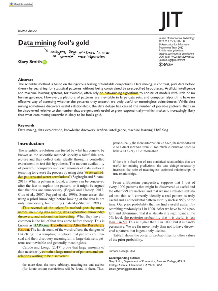 Smith (2020) | PDF | Data Mining | Prediction