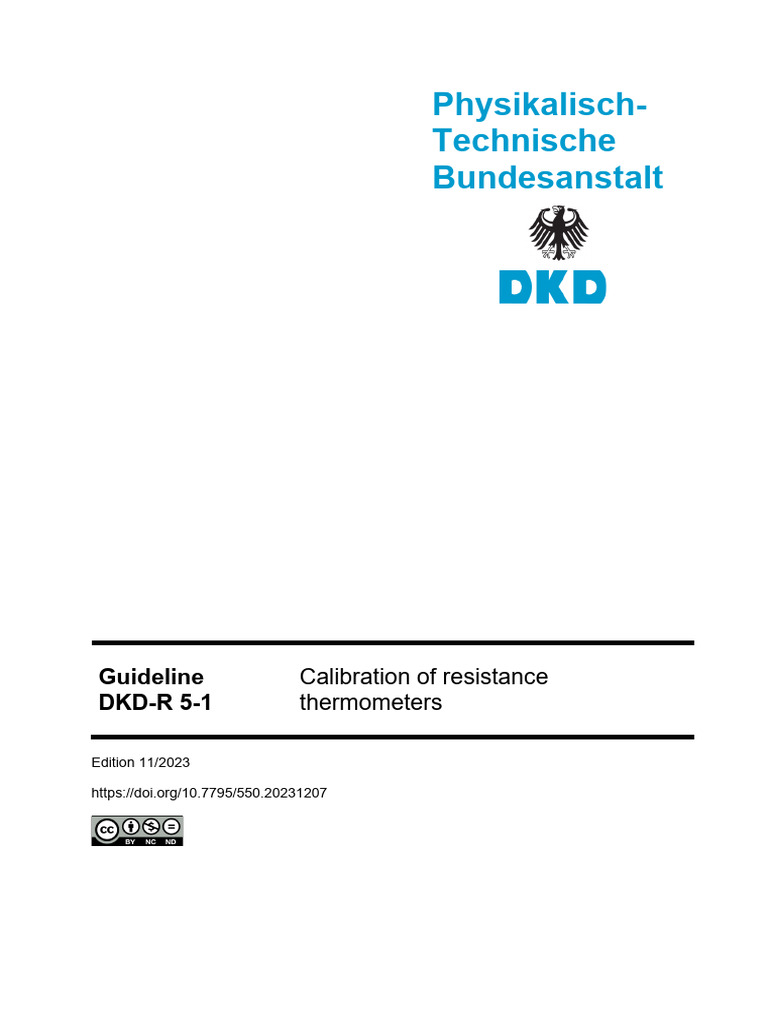 Revised DKD R5-1 - Guideline For Calibration of RTD | PDF | Thermometer ...