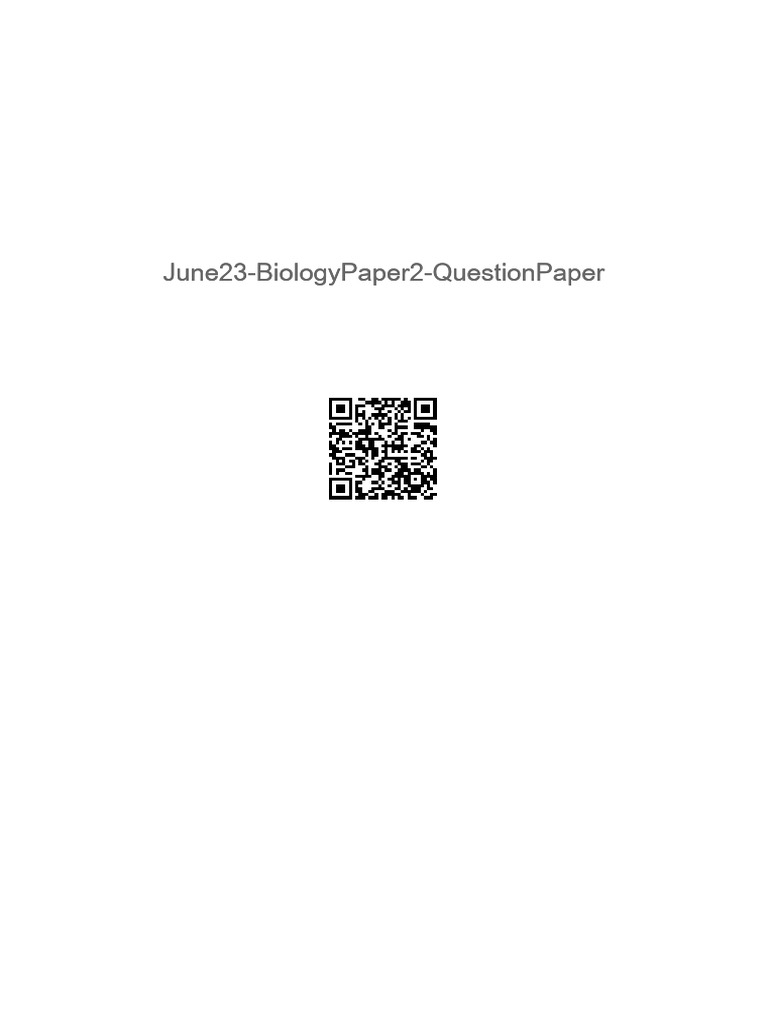 AQA Biology Paper 2 - 2023 - QP | PDF | Menstrual Cycle | Genetics