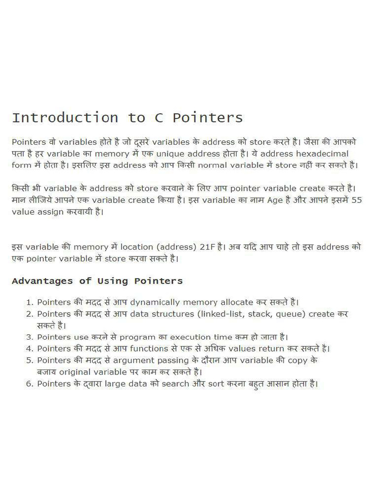 Unit-6 (Pointers) | PDF Unit-6 (Pointers) | PDF
