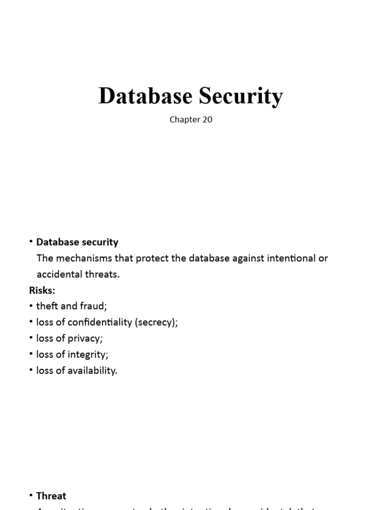 Lec - 14 - Database Security | PDF