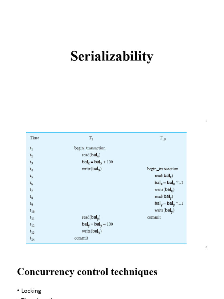 Lec - 13 - Concurrency Control, Deadlock, Database Recovery | PDF | Databases | Computer Data ...