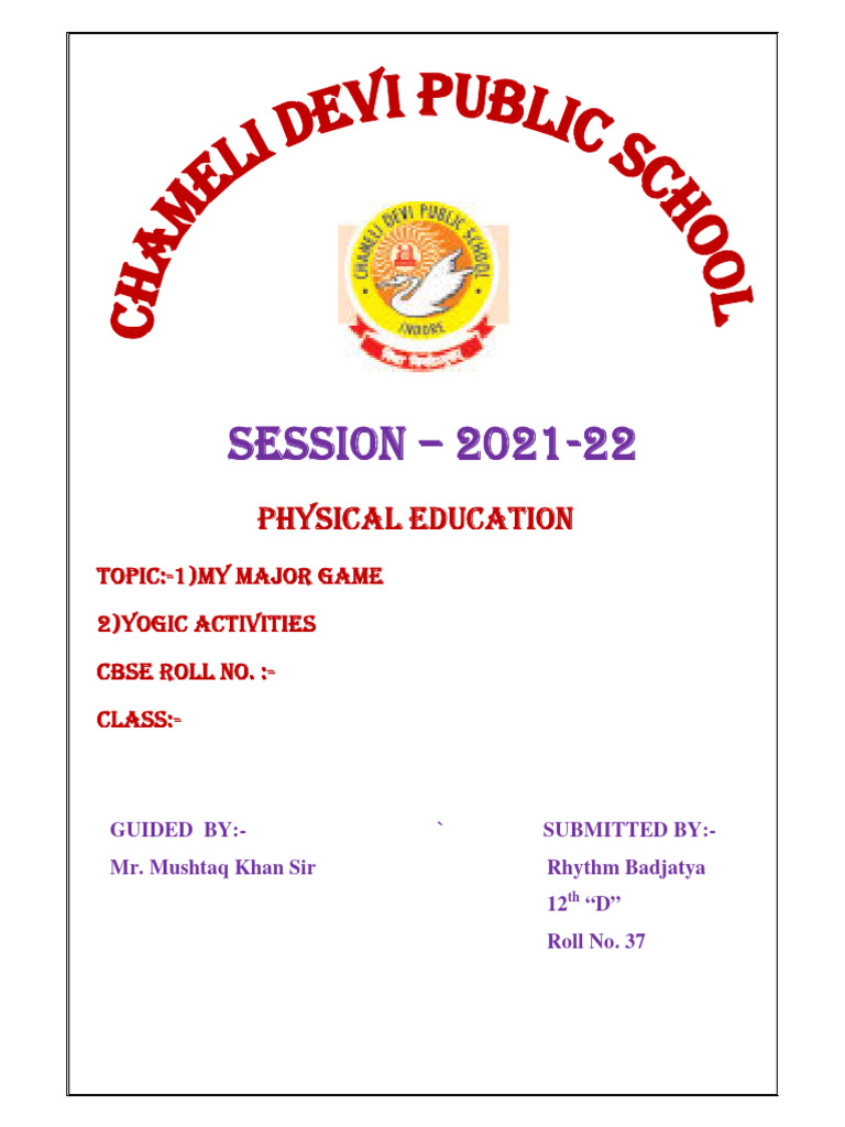 12th Grade PE Project | PDF