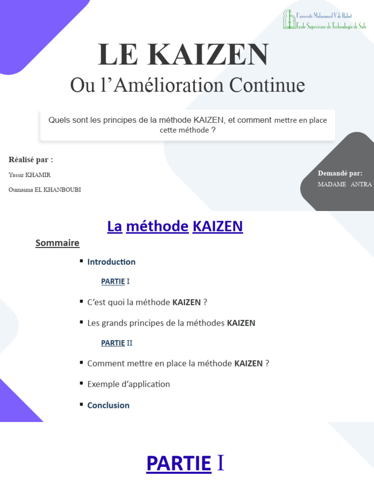 Comprendre la méthode KAIZEN | PDF | Lean (production)