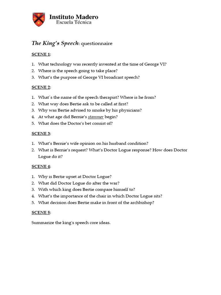 The King's Speech Guide | PDF | Religion & Spirituality