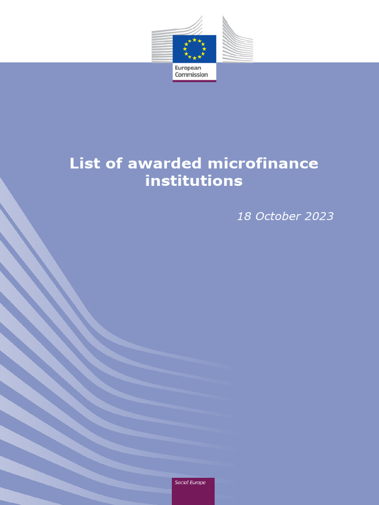 Awarded Microfinance Institutions List | PDF | Service Industries ...