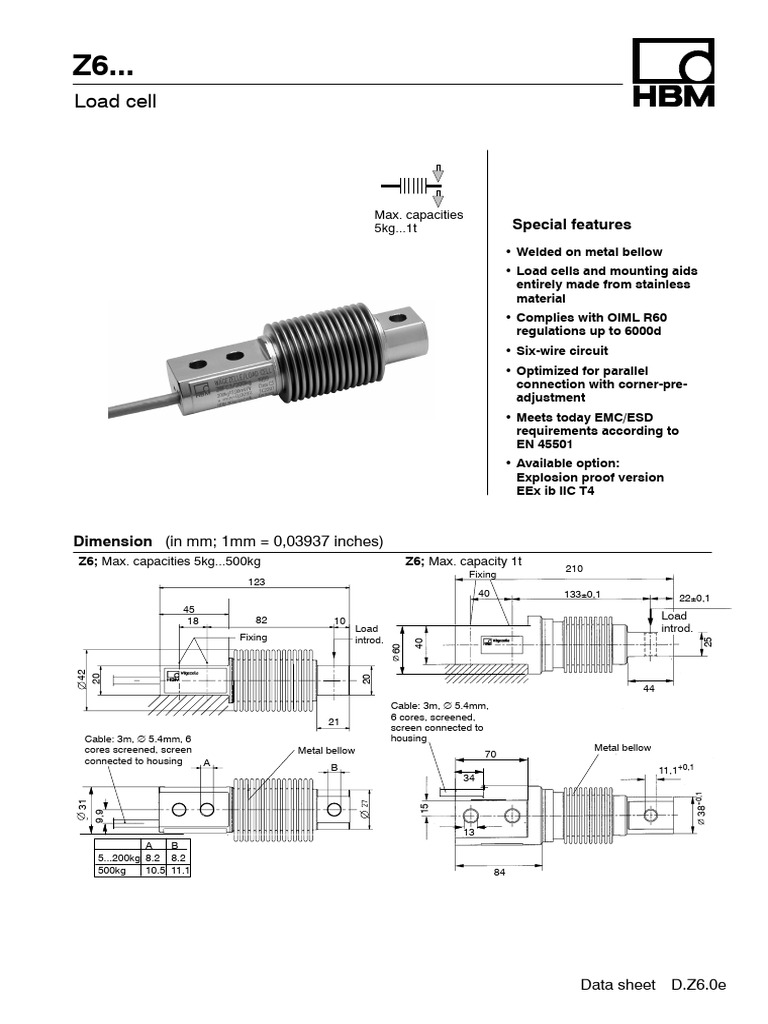 HBM load cell manual | PDF