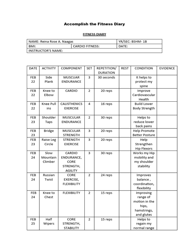 PE, FItness Tracker | Download Free PDF | Physical Fitness | Physical ...