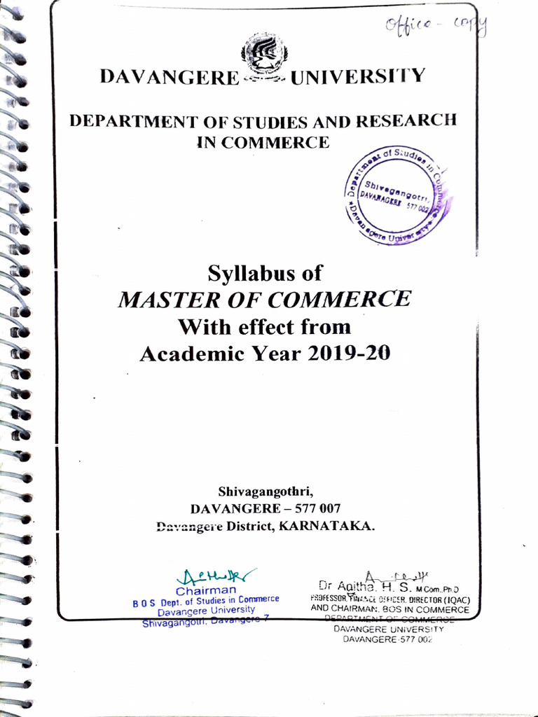 M.Com Syllabus & Board Meeting 2019 | PDF | Entrepreneurship | Financial Analyst