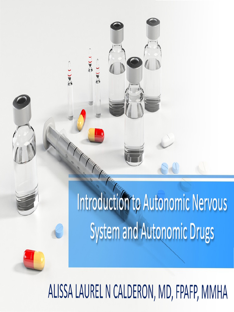 Introduction to ANS Pharmacology - - BASIC PHARMACOLOGY (DM 2-2-Midyear ...