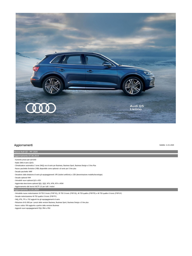 Audi Q5 Listino | PDF