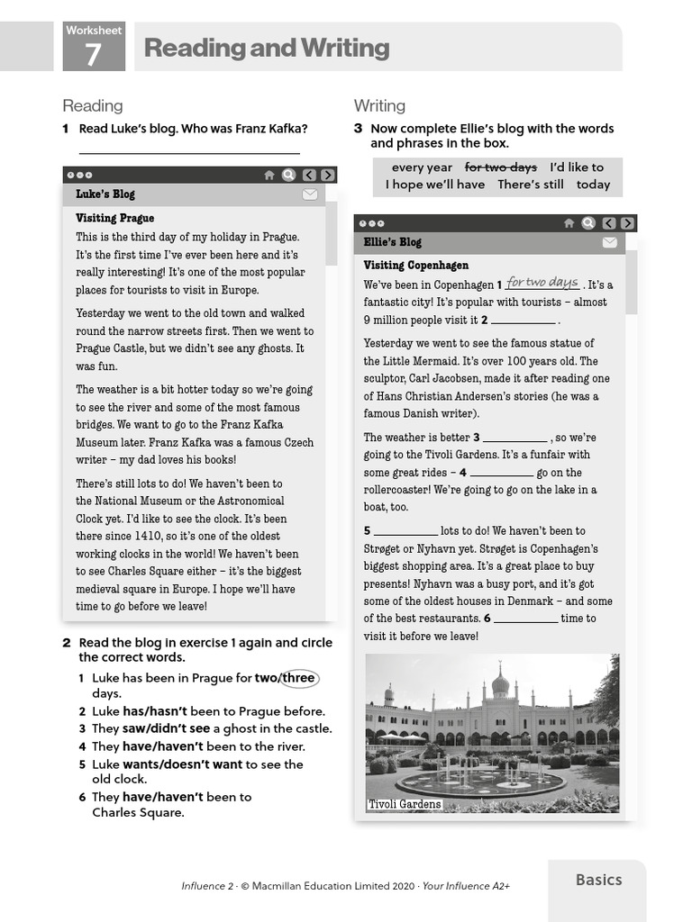 L2 A2PLUS W7 Basics Reading Writing | PDF | Copenhagen