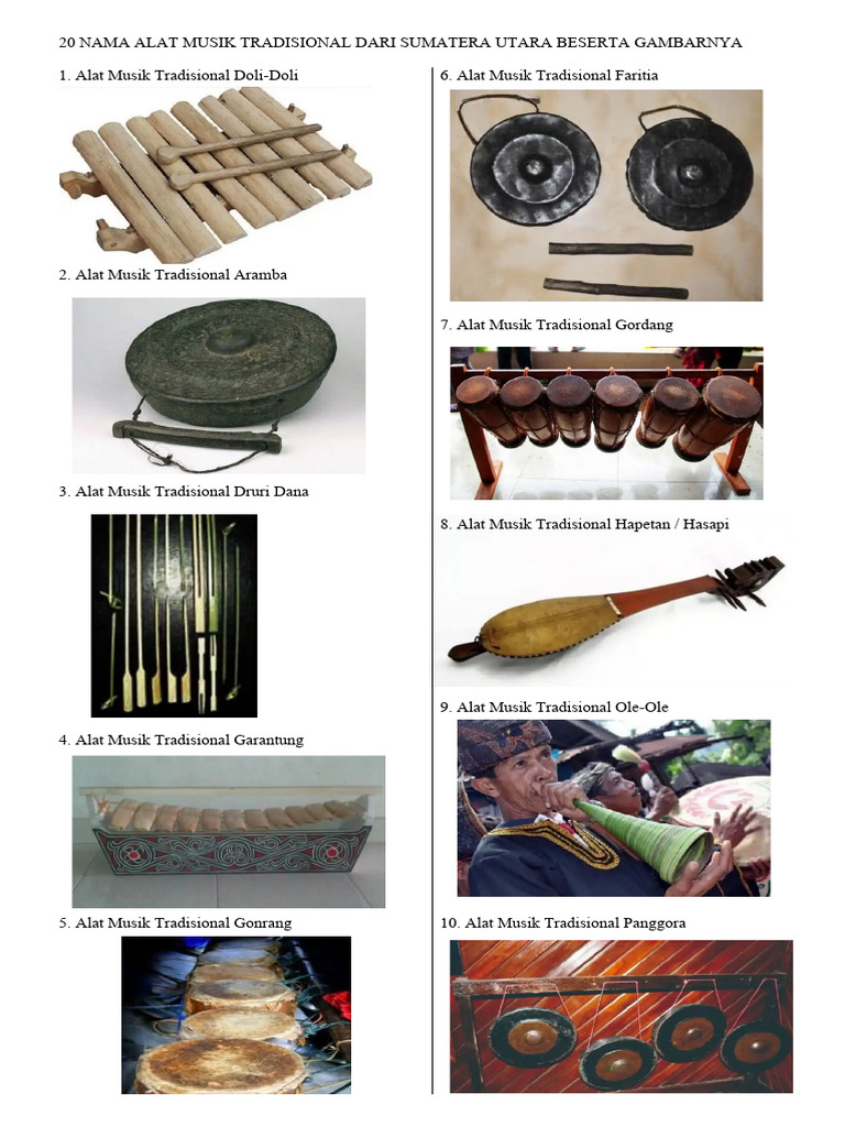 20 Nama Alat Musik Tradisional Dari Sumatera Utara Beserta Gambarnya ...