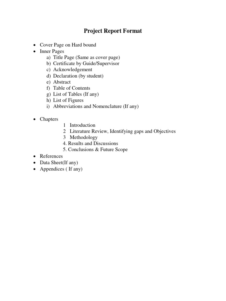 Project Report Format | PDF | Publishing | Computing
