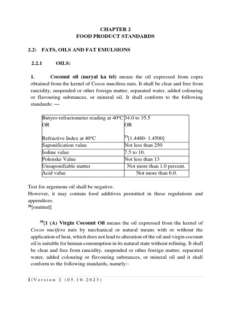 Chapter 2 - 2 - Fats - Oil - Fat Emulsions | PDF | Olive Oil | Vegetable Oil