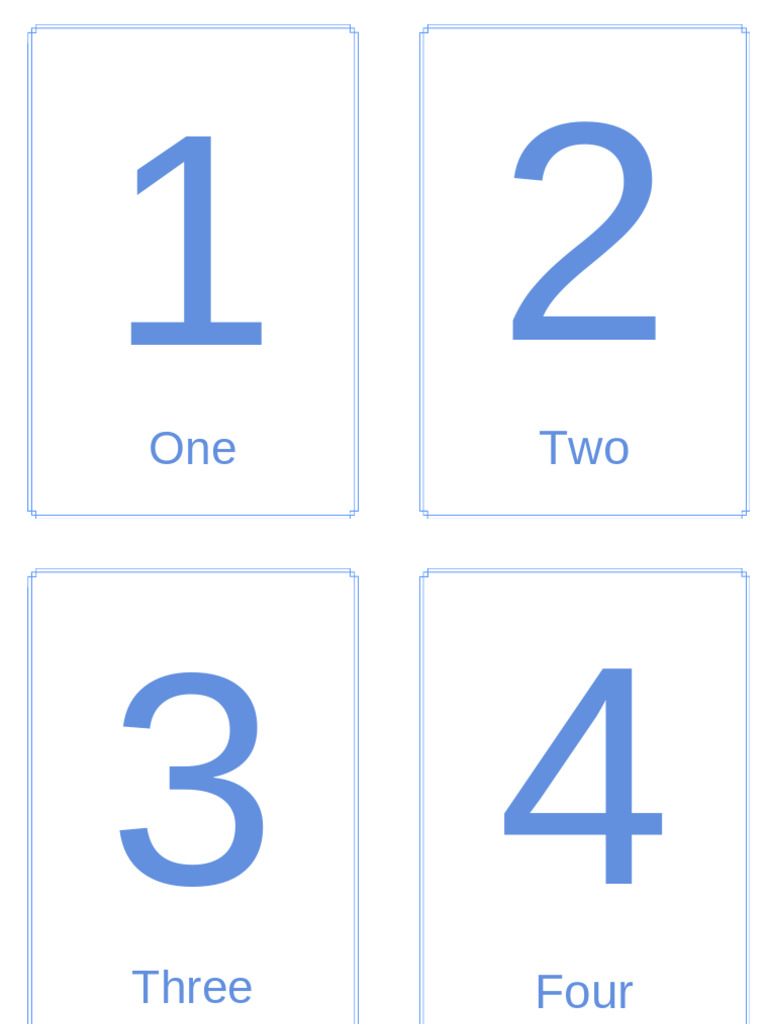 Simple 1 To 10 Number Flash Card | PDF