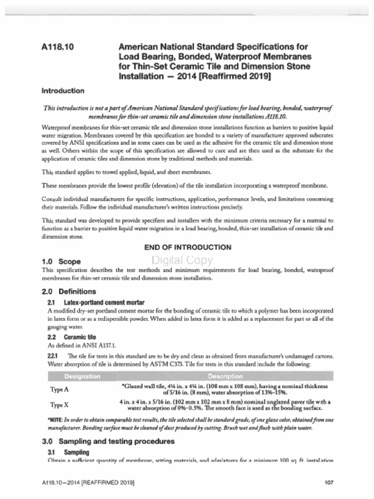 Ansi A 118.10 | PDF