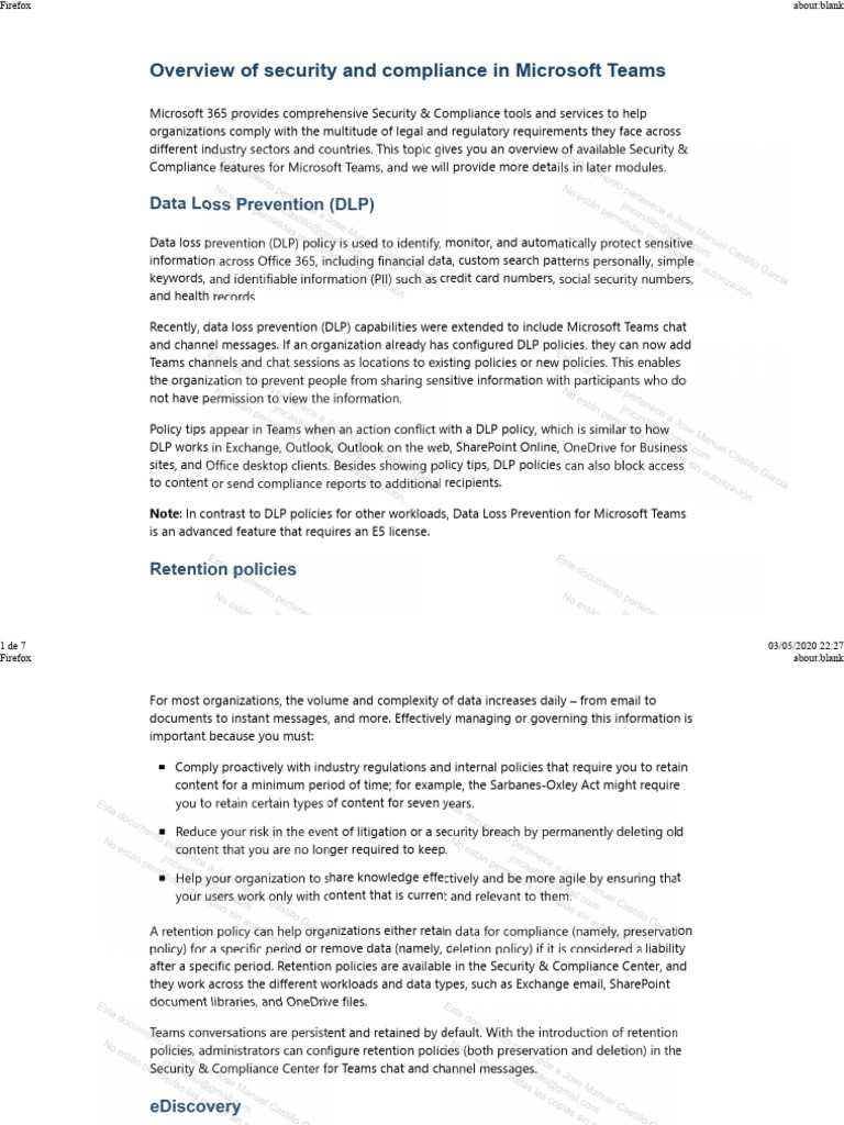 5-Overview of Security and Compliance in Microsoft Teams | PDF ...