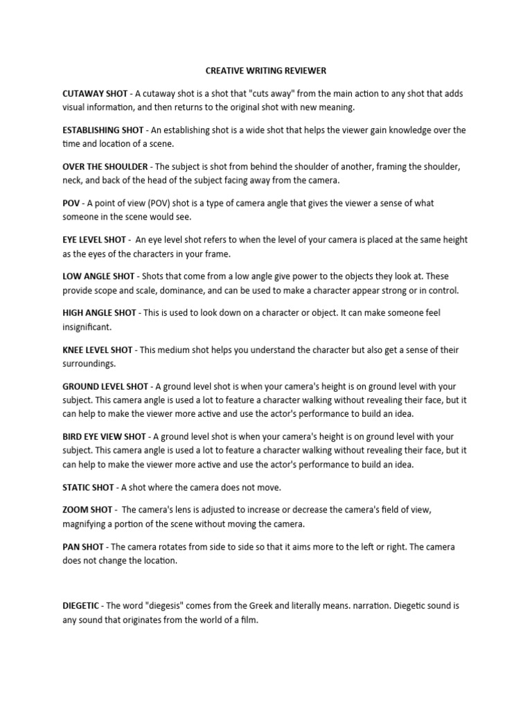 CREATIVE WRITING REVIEWER WPS Office | PDF