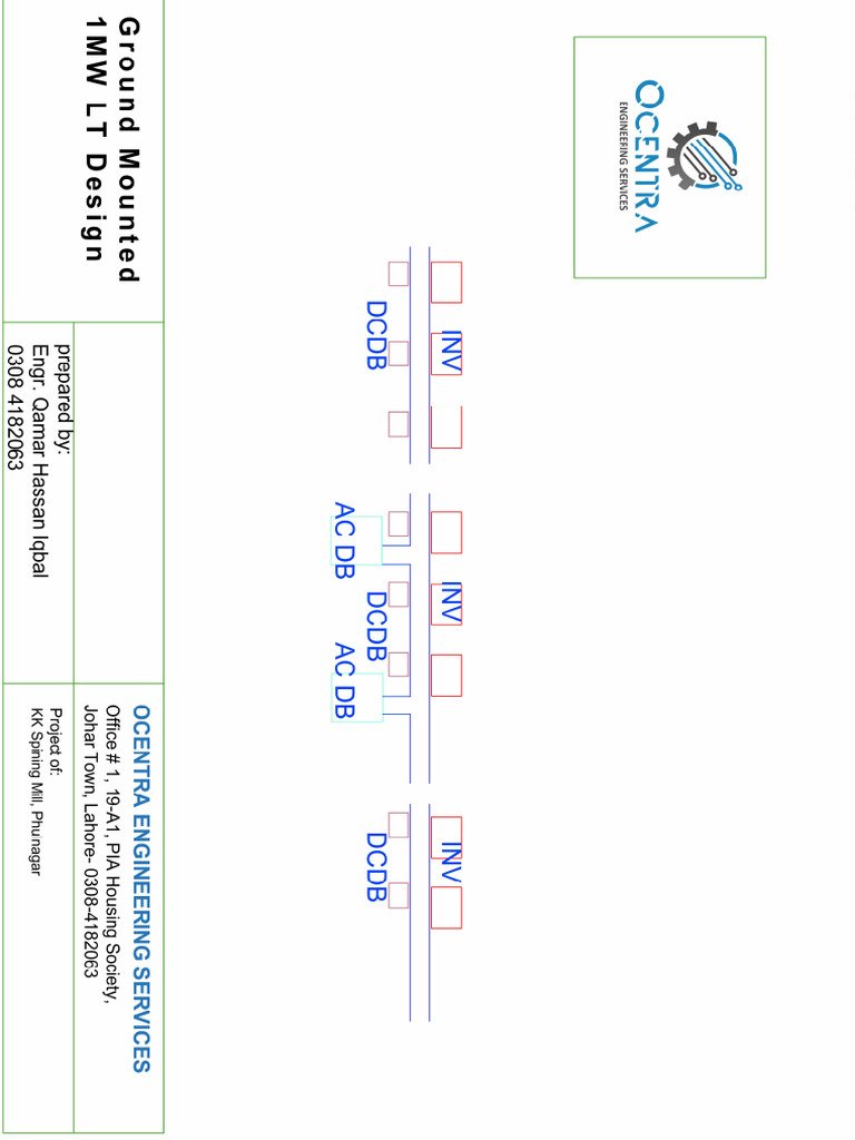 KK Mills 1MW Ground Mounted LT Room Design PDF