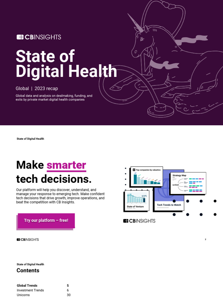 CB Insights Digital Health 2023 | PDF | Venture Capital | Corporate Finance