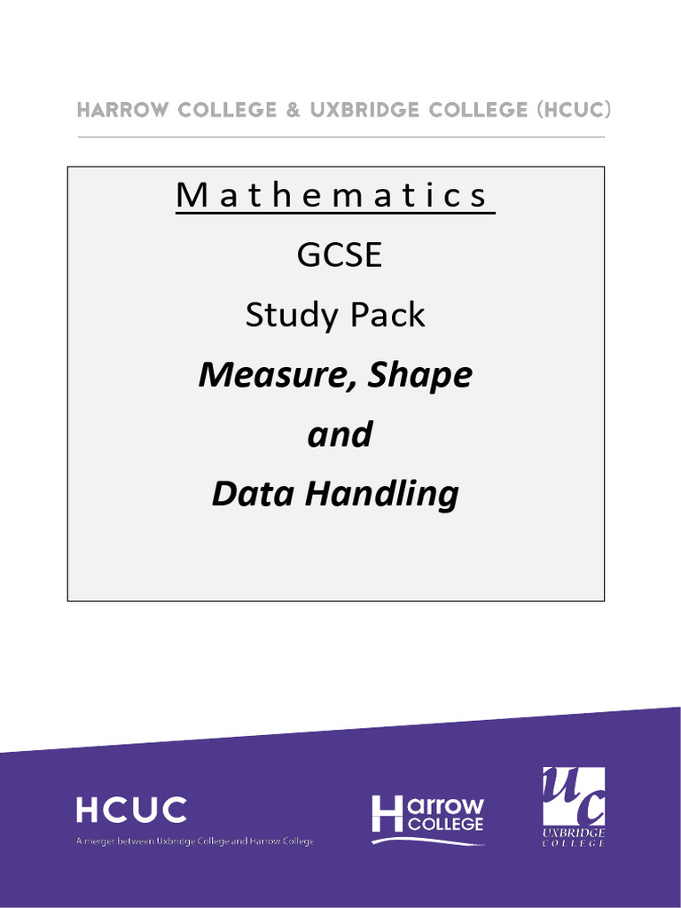 Mathematics GCSE Study Pack | PDF | Area | Litre
