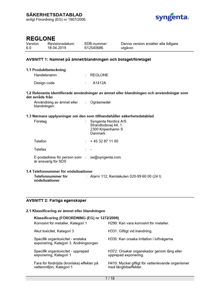 SDB Reglone 190418 | PDF