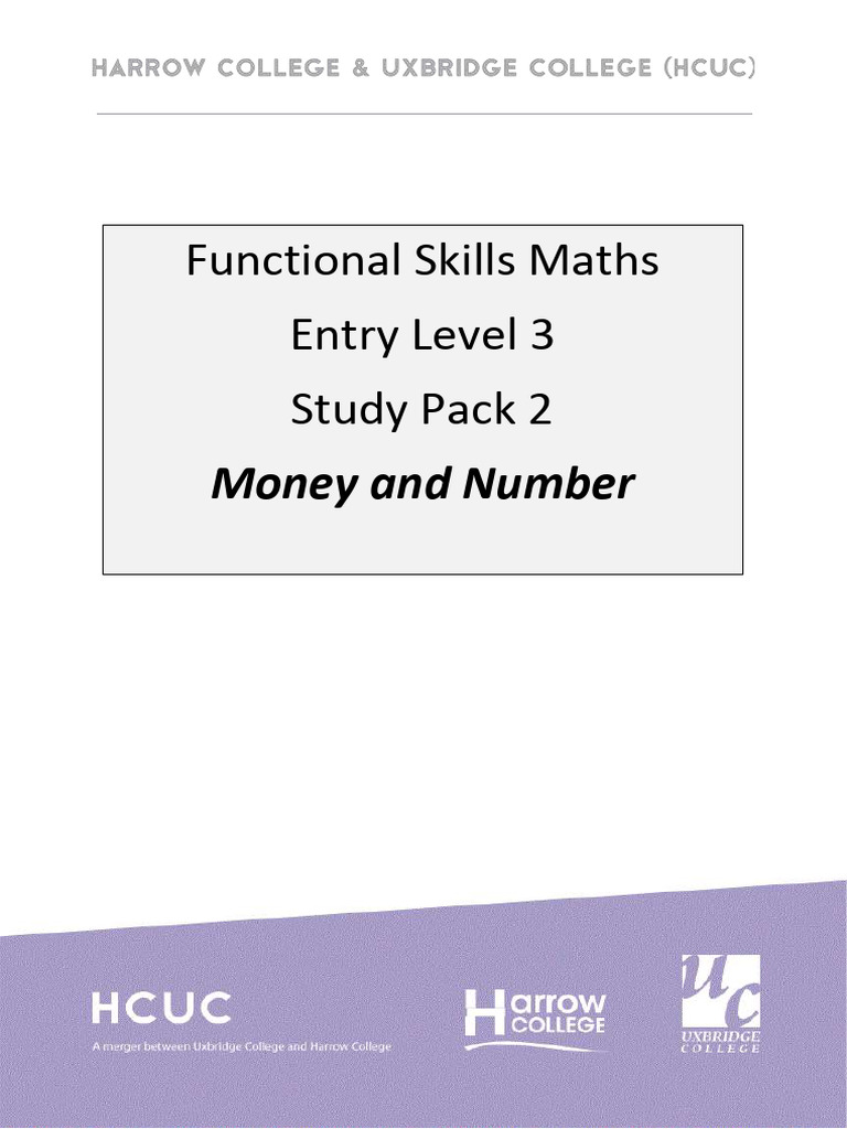 Functional Skills Maths Entry Level 3 Study Pack 2 | PDF | Rounding ...