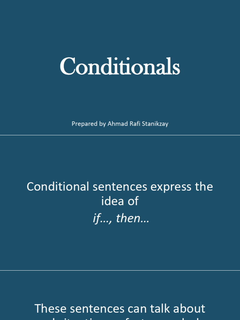 Conditionals | PDF | Semantic Units | Language Mechanics