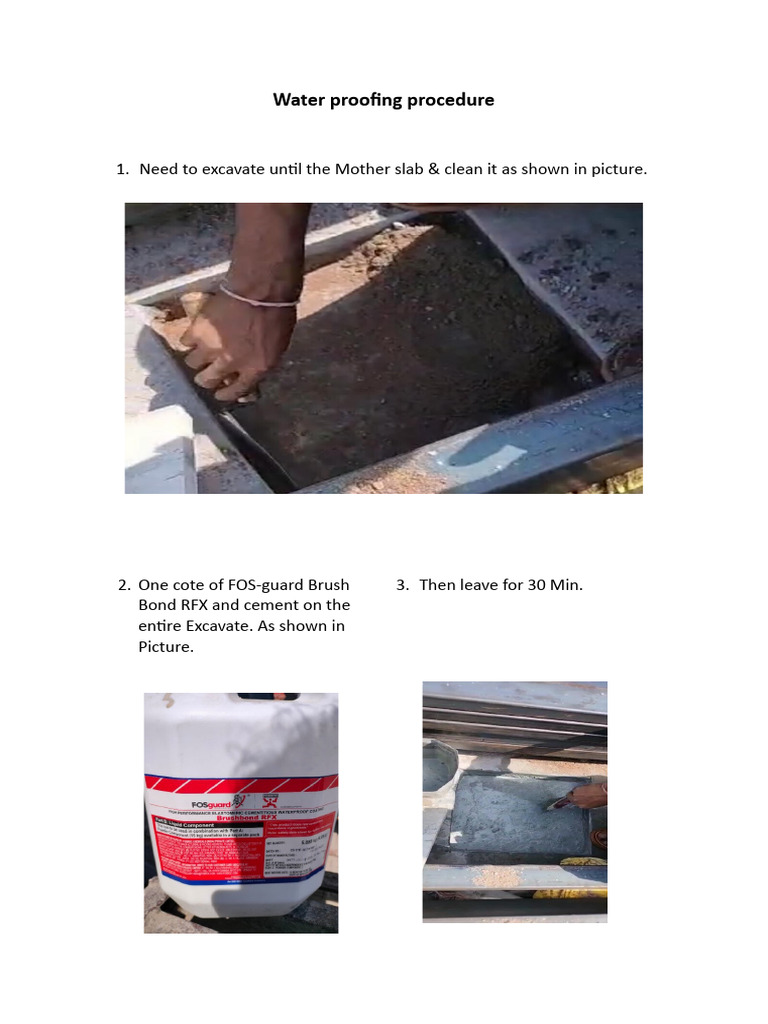 Water Proofing Procedure | PDF