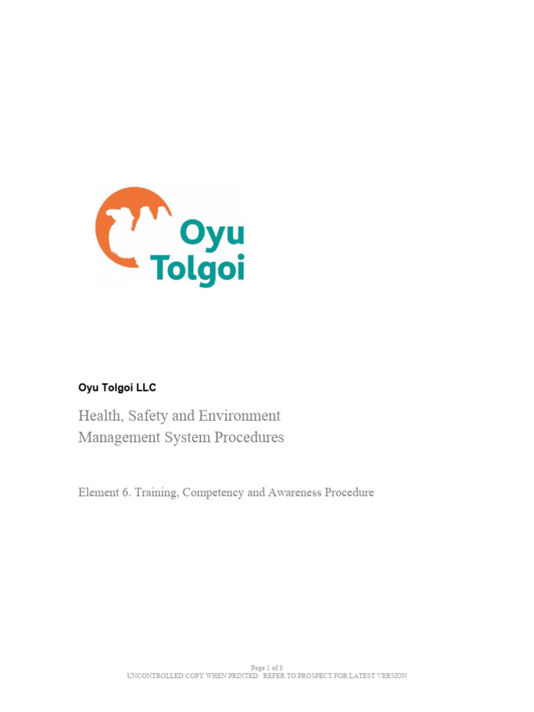 Hseq E6 Hseq Procedure - 1.2 | PDF | Risk | Educational Technology