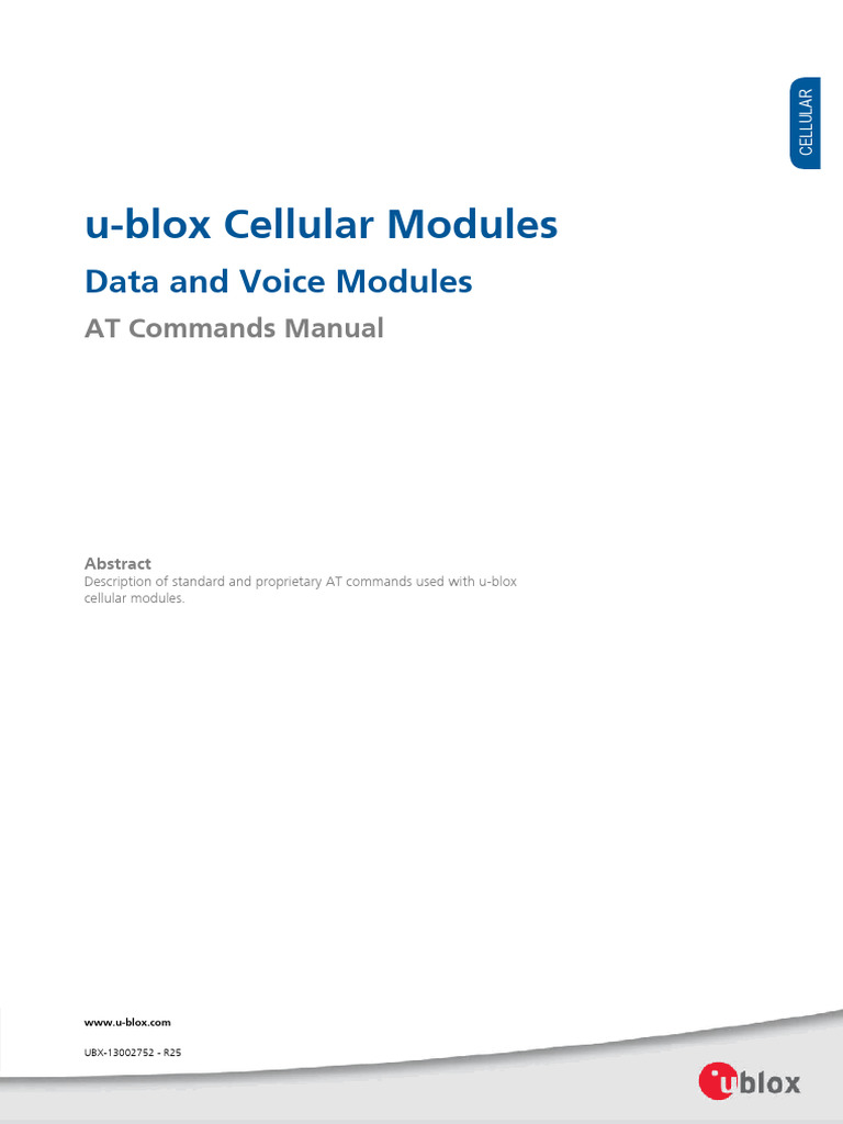 U-blox-ATCommands Manual UBX-13002752 | PDF | Application Software | Computer Science