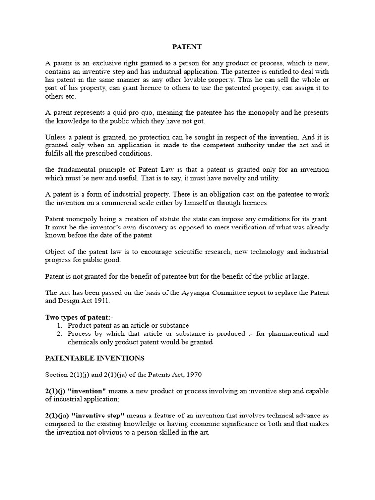 patent | Download Free PDF | Patent | Patent Application