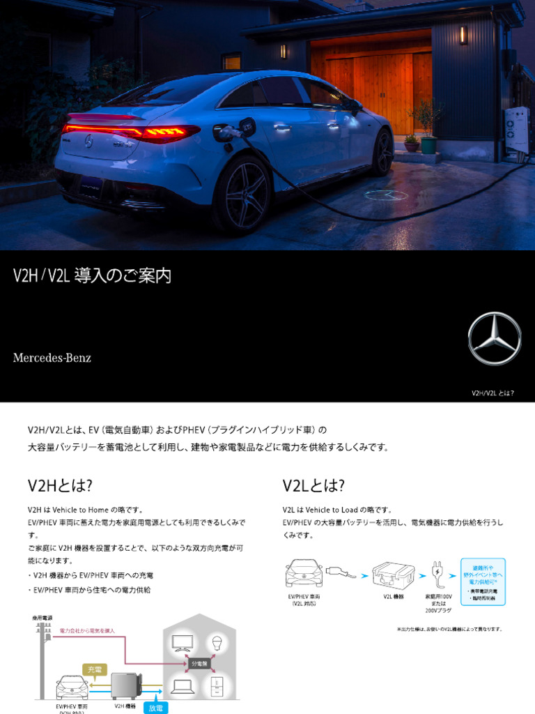 Mercedes-EQ V2H V2L Information 2023 | PDF