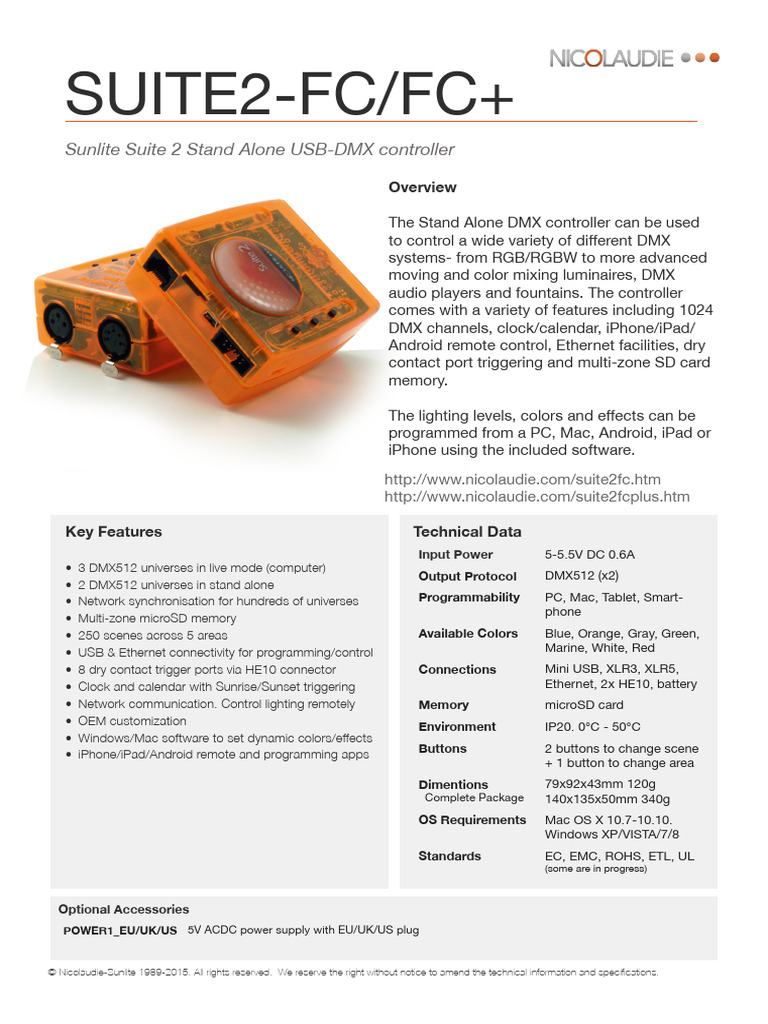suite2-fc_datasheet | Download Free PDF | Usb | Android (Operating System)