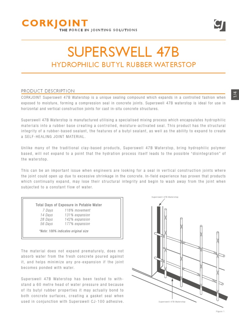 Superswell 47B | PDF | Adhesive | Concrete