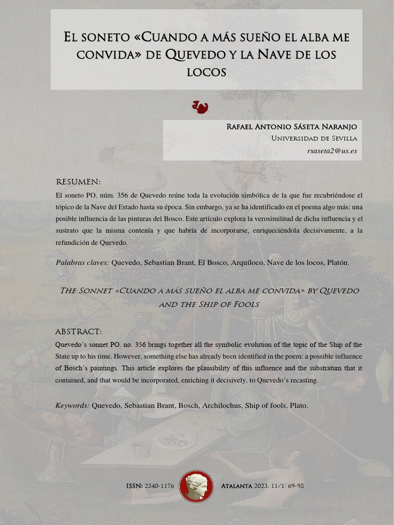 Comentario Quevedo | PDF | Sátira