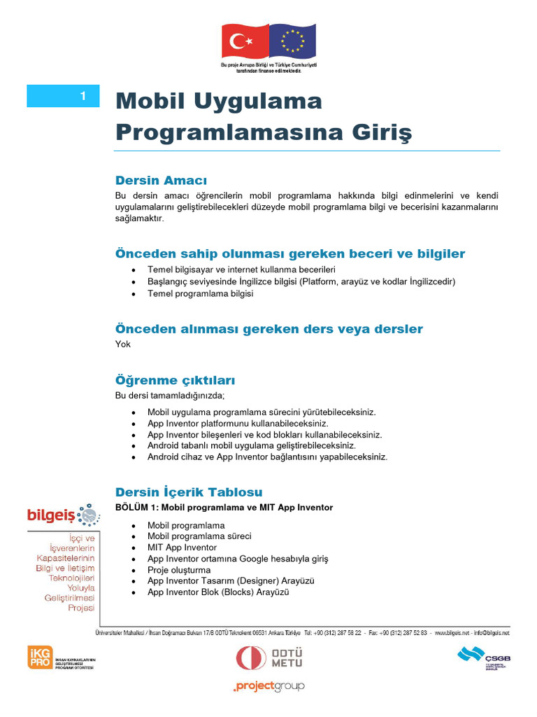 04 Mobile Programming Ders Izlencesi | PDF