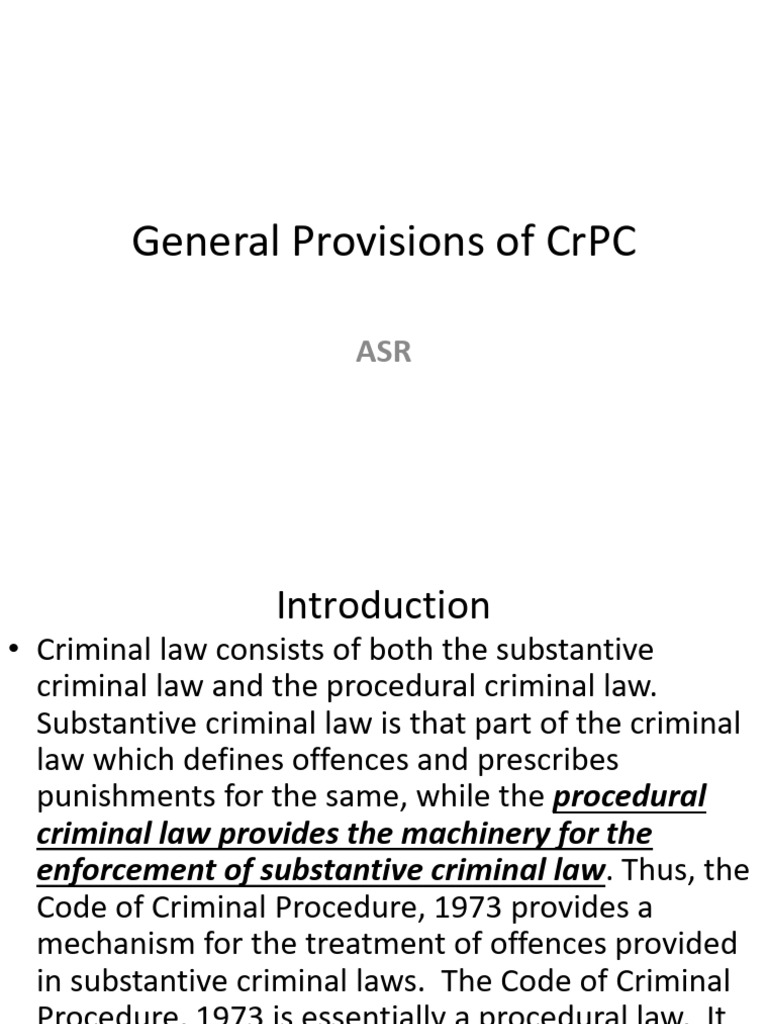 2023 SFC General Provisions of CrPC | Download Free PDF | Prosecutor | Bail