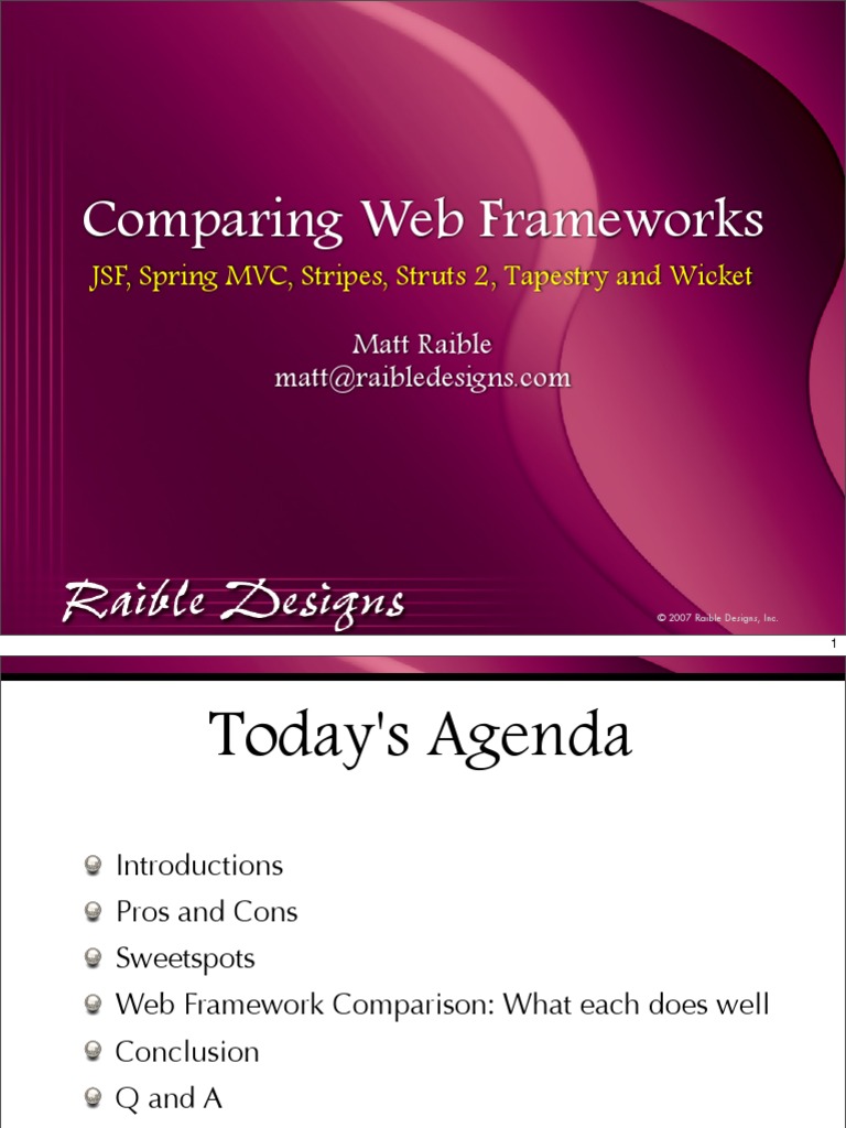 Comparing Java Web Frameworks | PDF | Spring Framework | Java Server Faces