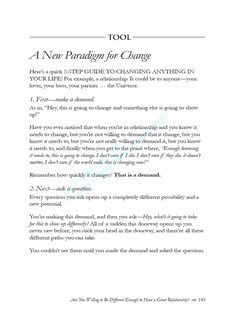 Paradigm For Change 5 Step Guide | PDF | Self-Improvement | Wellness