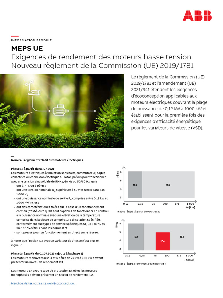 Exigences des moteurs basse tension UE | PDF | Champ magnétique ...