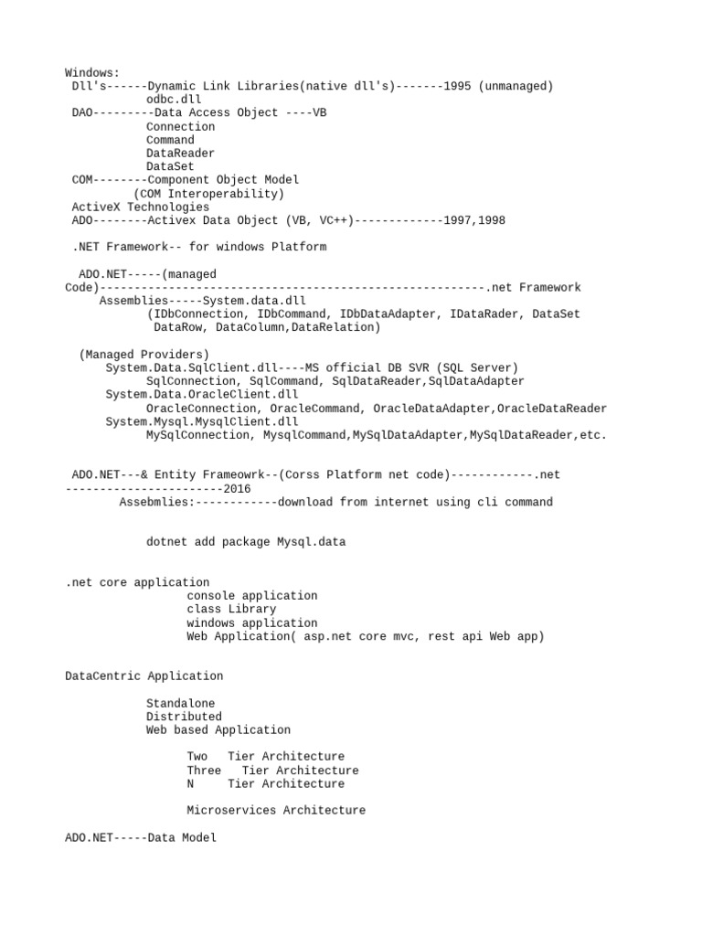 ConnectedDataAccess | PDF | Entity Framework | My Sql