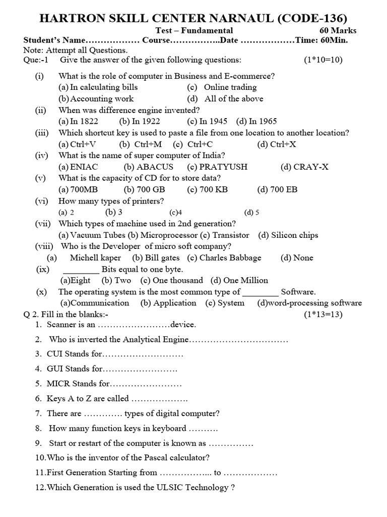 2023 Computer Fundamental | PDF | Input/Output | Bios